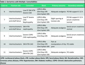 Combined lumbar and sacral plexus block in geriatric high-risk patients ...